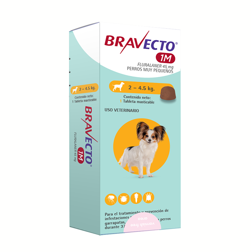 Bravecto para Perros 1 Mes 2 – 4,5kgs - AgusPet Store